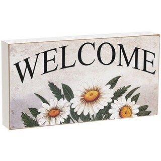Distressed "Daisy" Welcome Box Sign - 6" x 11" x 1.50" - Bed Bath ...