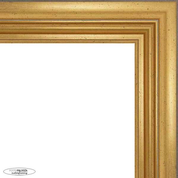 18x10 Traditional Gold Complete Wood Picture Frame with UV Acrylic ...