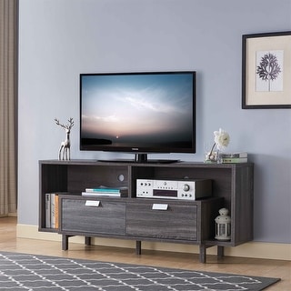 Distressed Grey TV Stand with Two Drawers - Bed Bath & Beyond - 39171159
