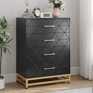 Dresser for Bedroom with 4 Drawers and Metal Handle - Bed Bath & Beyond ...