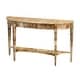Astor 54"W Burl Wood Demilune Console Table - Bed Bath & Beyond - 37361824