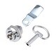 Tubular Cam Lock 22mm Cylinder Dia 52mm Long Cam Slotted Key 4Pcs ...