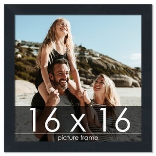 16x16 Contemporary Black Wood Picture Square Frame - Picture Frame ...