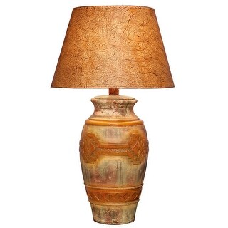 Riza 29 Inch Urn Table Lamp, Carved Trellis Cut, Rich Oak Brown ...