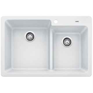 Blanco Grandis 33" Undermount Double Basin Silgranit Kitchen Sink - Bed ...