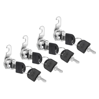 Cabinet Drawer Lock Security Cylinder Cam Lock Keyed Different - Silver ...