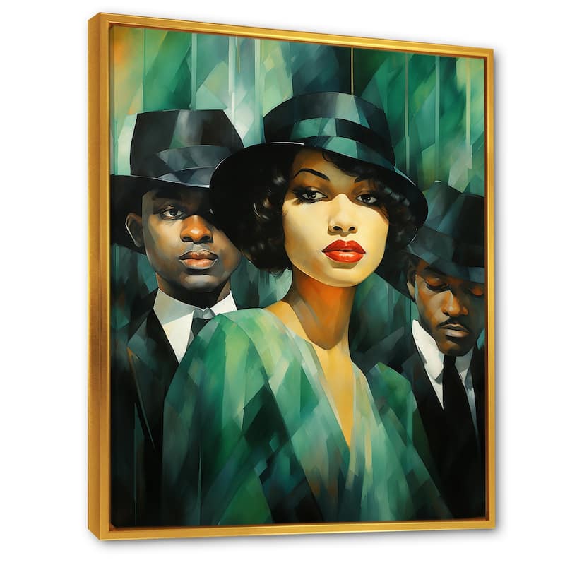 Designart "Harlem Cabaret Nights Couple" Harlem Renaissance Framed Wall ...