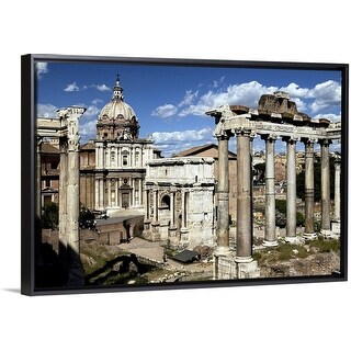 "Roman Forum, Rome, Italy" Black Float Frame Canvas Art - Bed Bath ...