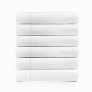Superior Cotton Blend Hotel Quality White Flat Bed Sheet Set of 6 - Bed Bath & Beyond - 40132614