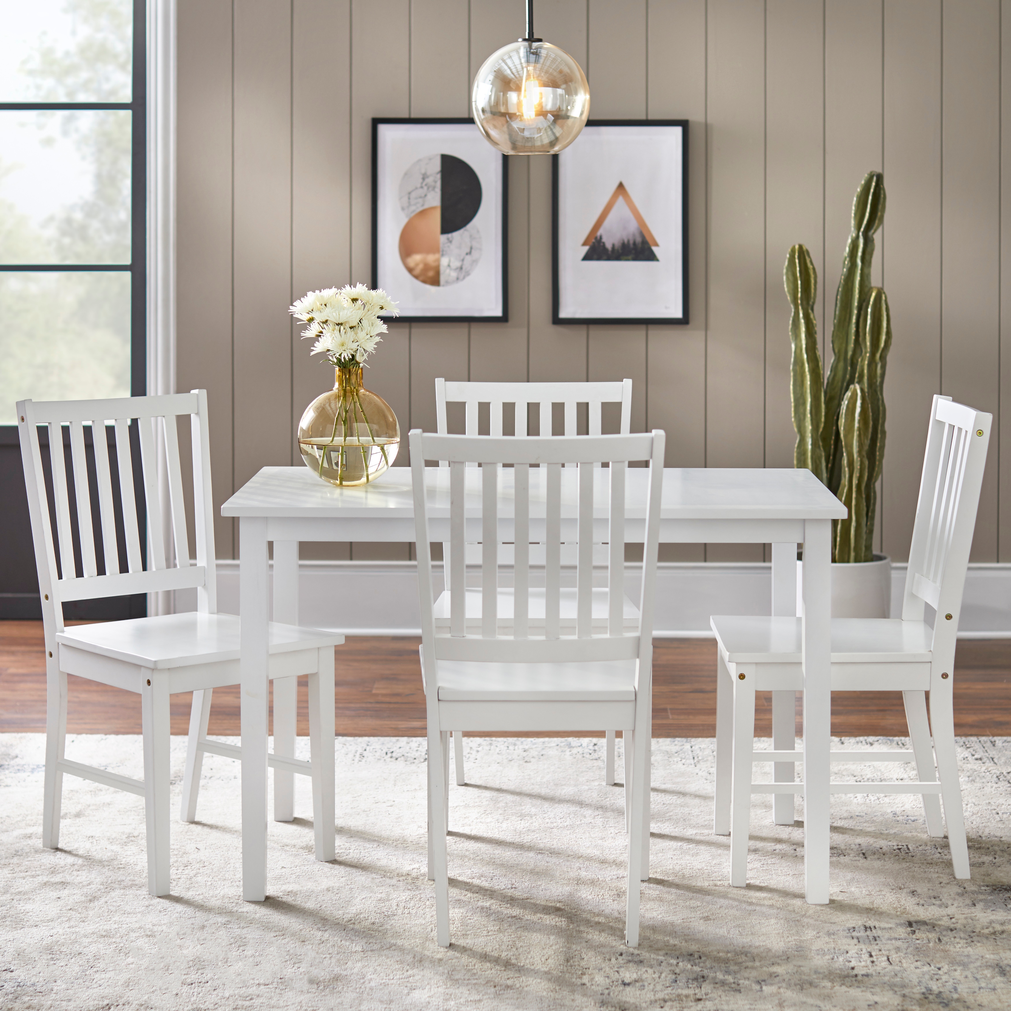 Simple Living Solid Wood Slat Back Dining Chairs Set Of 4 On Sale