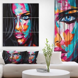 Designart "Fantasy Woman Oil portrait" Glamour Print on Wrapped Canvas ...