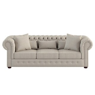 Shirley Beige Fabric Sofa - Bed Bath & Beyond - 39229554