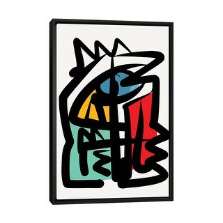 iCanvas "Abstract Lines Portrait" by Emmanuel Signorino Framed Canvas ...