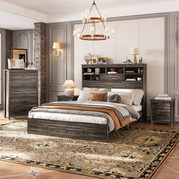 platform bedroom sets queen