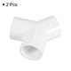 0.8" PVC Pipe Fittings 2pcs 3 Way Y Shape Water Joint Connectors ...