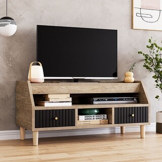 42" TVs Stand Industrial TV Media Console Table w/ Storage Shelf - 42 ...
