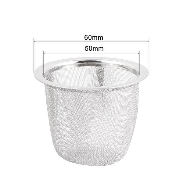 Tea Leaf Spice Round Wire Mesh Teapot Filter Strainer 60mm Dia 50mm ...