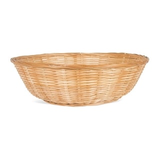 Light Brown Round Bamboo Bread Basket - Bed Bath & Beyond - 36879187