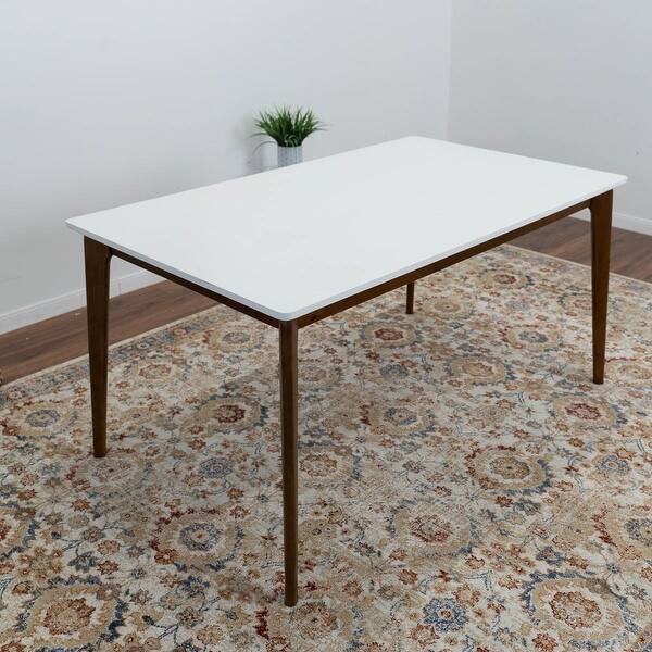 Savana Mid-Century Modern Solid Wood 59-inch Rectangular Dining Table ...