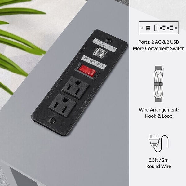 Console Table Power Outlets and USB Ports Entryway Hallway Living Room ...