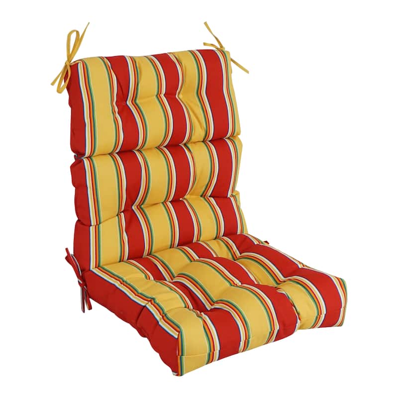 Multi-section Tufted Outdoor Seat/Back Chair Cushion (Multiple Sizes ...