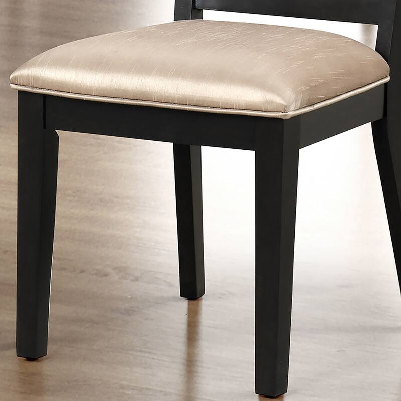 Furniture of America Nyx Modern Espresso Wood Padded Dining Chairs (Set ...