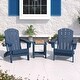 Set of 2 All-Weather HDPE Folding Adirondack Chair For Patios, Decks ...