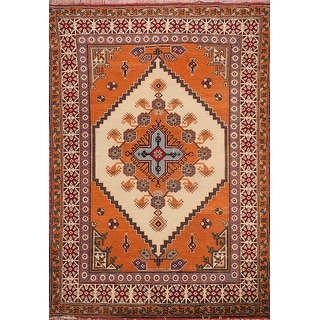 Geometric Authentic Oushak Turkish Oriental Wool Area Rug Handmade - 4 ...