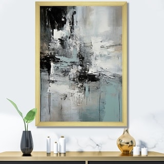 Designart "Serene Subtility In Abstract Light Blue I" Abstract Painting ...