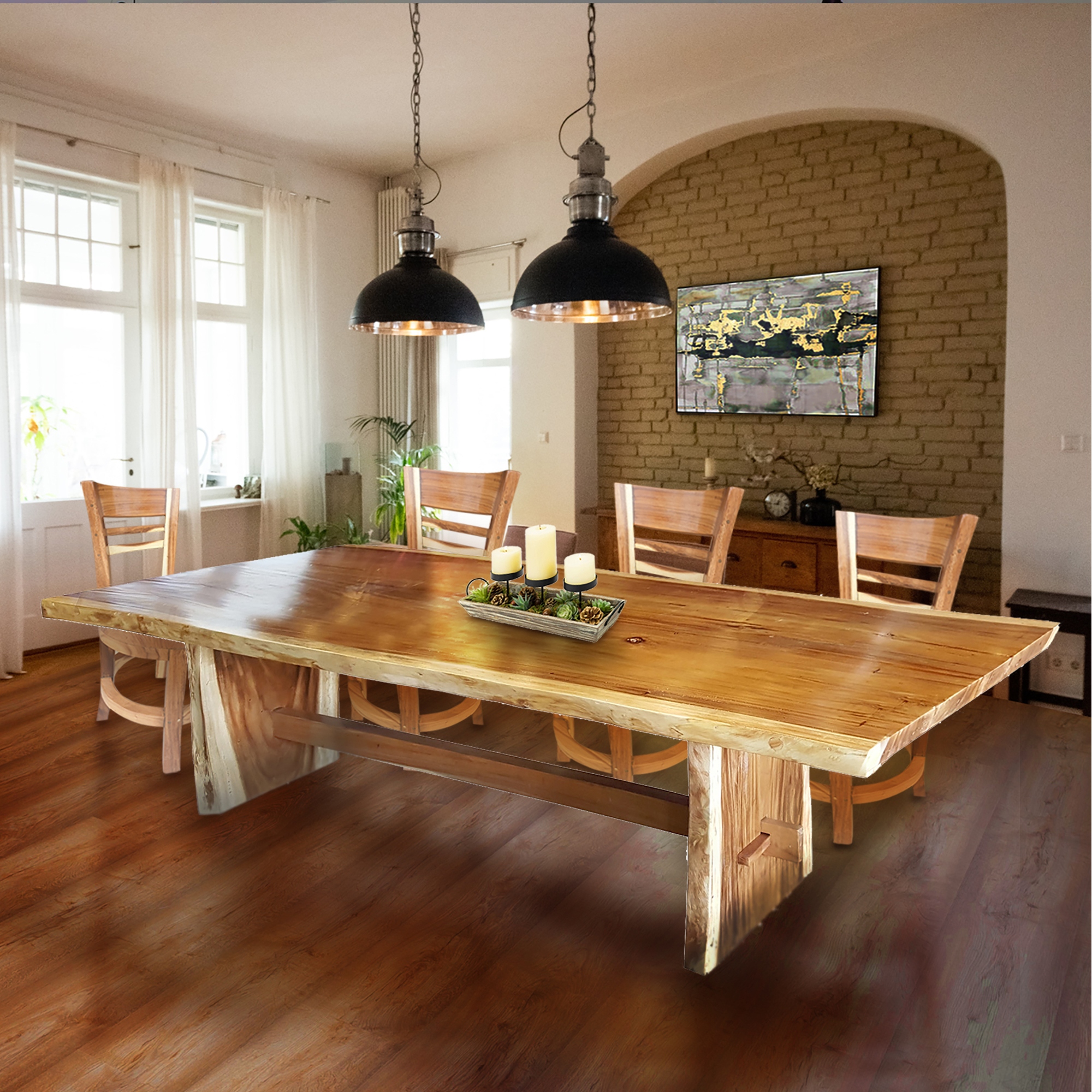Teak slab table store