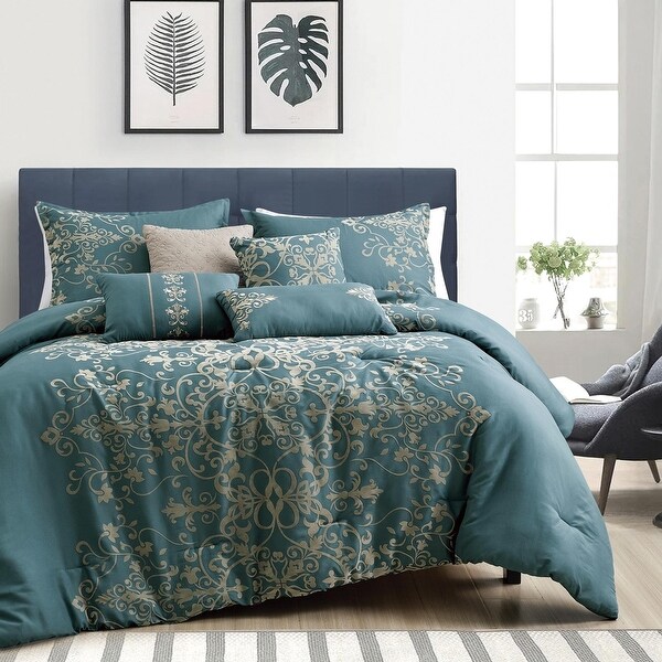 Copper Grove Minesing Embroidered 8-piece Comforter Set - On Sale - Bed ...
