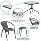 3-piece Metal/ Rattan Patio Dining Set with 28-inch Square Table - 28"W ...