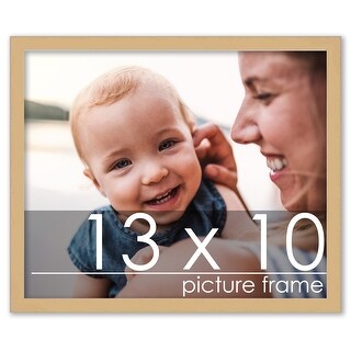 13x10 Traditional Natural Complete Wood Picture Frame with UV Acrylic ...
