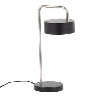 Contemporary Table Lamp in Nickel and Black Metal by LumiSource - Bed ...