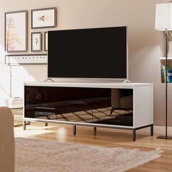 Alphason Studio 68-inch Media Console with Steel Post Base for TVs up ...