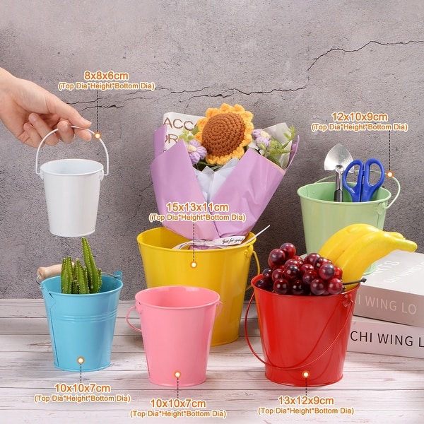 small galvanised buckets