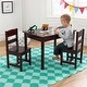 Wooden Rectangular Table & 2 Chair Set for Kids, Espresso - Bed Bath ...