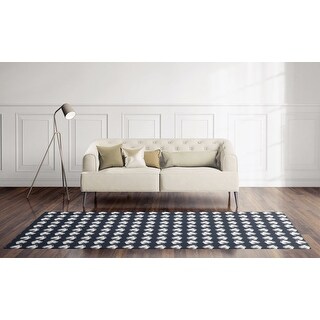PALM NAVY Area Rug by Kavka Designs - Bed Bath & Beyond - 30941604