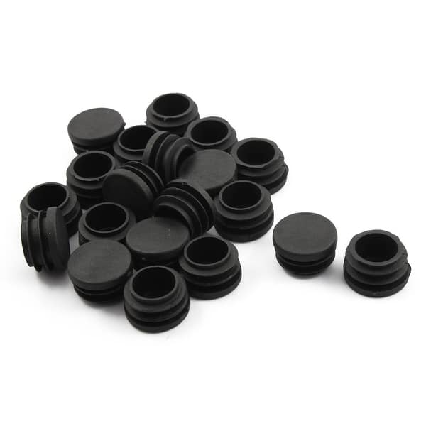 Home Plastic Round Shaped Table Foot Cover Tube Insert Black 28mm ...