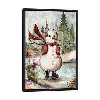 iCanvas "Country Snowman III" by Tre Sorelle Studios Framed Canvas ...