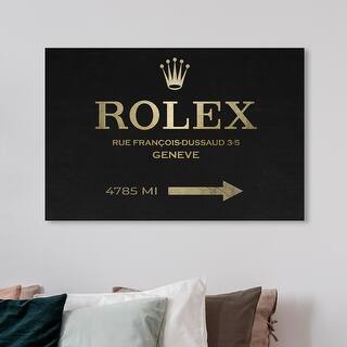 Oliver Gal 'Watch Collector Road Sign Night' Fashion and Glam Wall Art ...