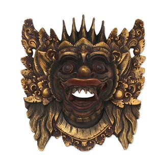 Handmade Wood mask, Narasinga(Indonesia) - Bed Bath & Beyond - 32530913