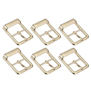 6Pcs Single Prong Belt Buckle Square Center Bar Buckles for Belt - 1 ...