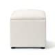 Boucle Square Storage Cube Ottoman in Cream - Bed Bath & Beyond - 38207119