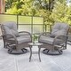 Swivel Patio Chairs, Outdoor Rocker Table and Chairs 3 Piece Bistro Set ...