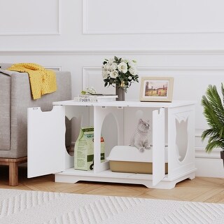 Cat Litter Box, Cat Washroom Bench, Modern Hidden Litter Box Furniture ...