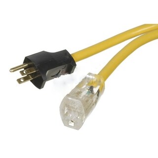 299.21 in. Yellow Plastic Lighted Single Outlet Cable American ...