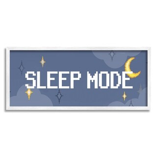 Stupell Sleep Mode Pixel Phrase Framed Giclee Art Design by Lil' Rue ...