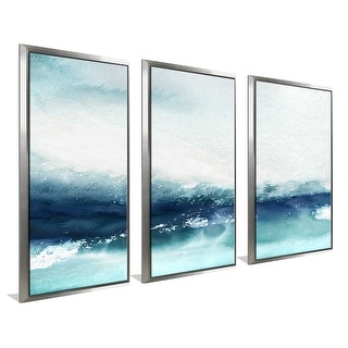 "Wispy Waves I" by Carol Robinson Print on Floating Canvas Set of 3 ...