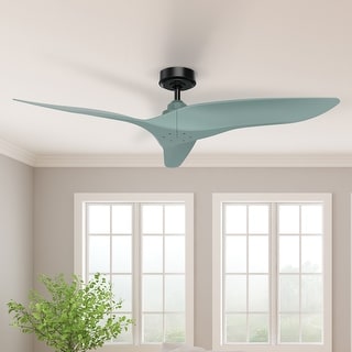 52" Modern Sage Green ABS 3-Blade Outdoor Ceiling Fan without Light ...